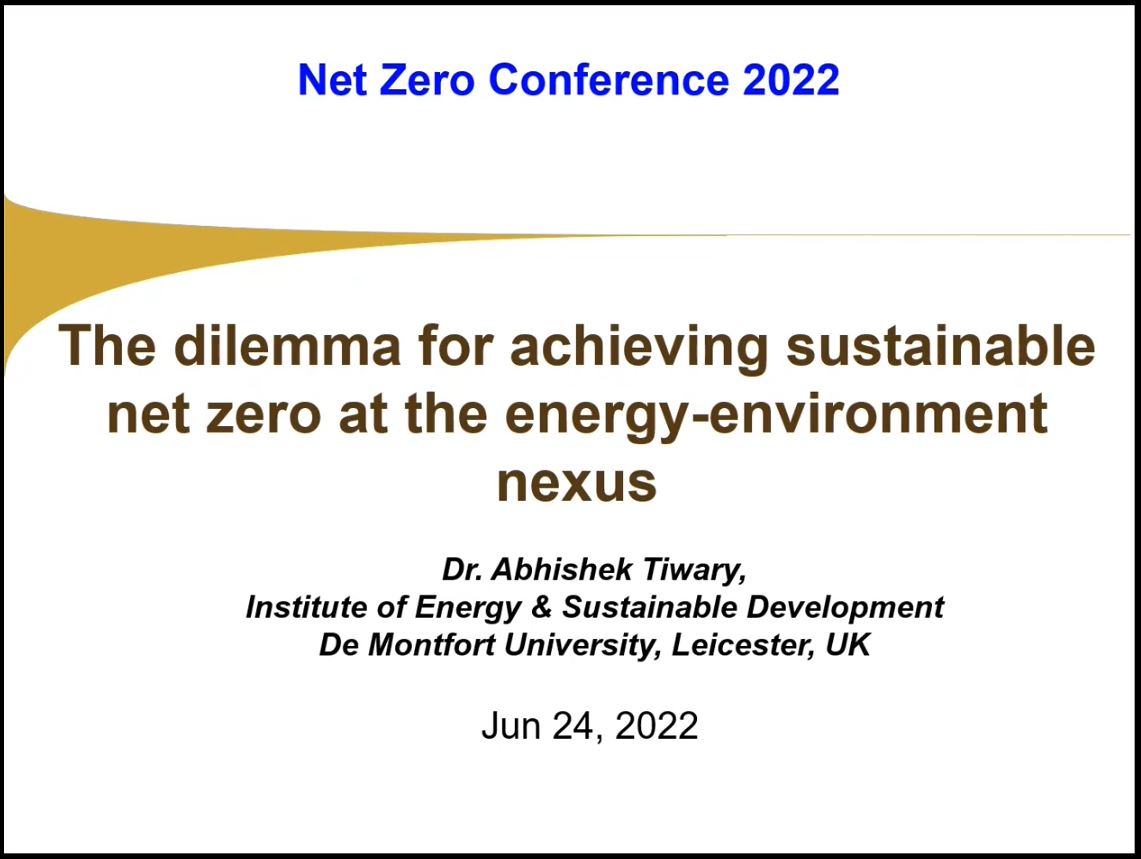 Presentations – Net Zero Conference 2022